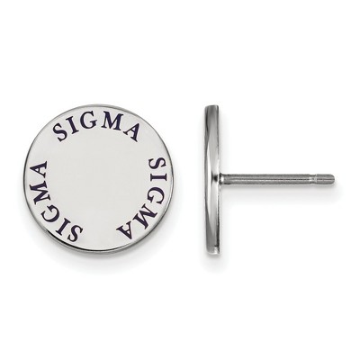 Black Bow Jewelry Sterling Silver Sigma Sigma Sigma Greek Life Stud ...