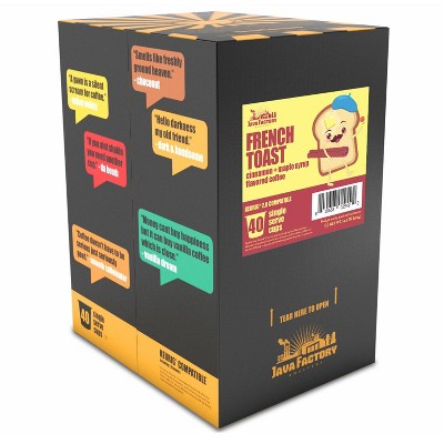 Java Factory French Toast Flavored Coffee for Keurig K Cup Brewers, 40 ...