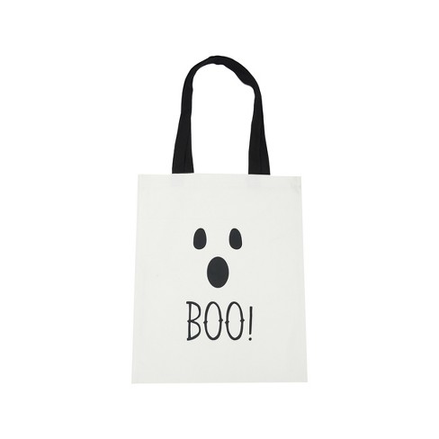 Gallerie Ii "boo!" Script Ghost Halloween Candy Trick Or Treat Bag Tote ...