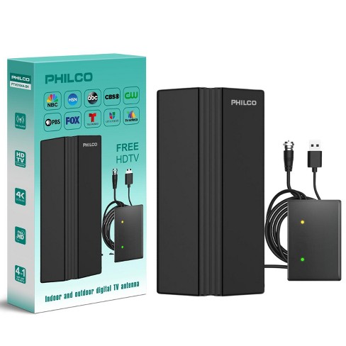 Philco Hdtv 4k Antenna With Amplifier, Indoor/outdoor, Supports Uhf/vhf ...