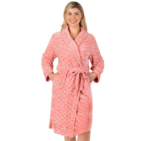 Pavilia Short Robes For Women, Plush Soft Bathrobe Womens Lightweight ...