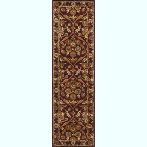 Antiquity At51 Hand Tufted Rug - Wine/gold - 2'3"x8' - Safavieh : Target