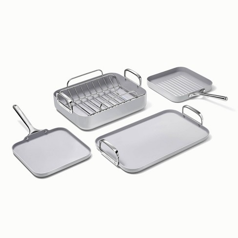 Caraway Home 7pc Square Cookware Set Gray : Target