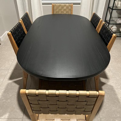 Catlett Oval Modern Wood Dining Table Black - Threshold™ : Target