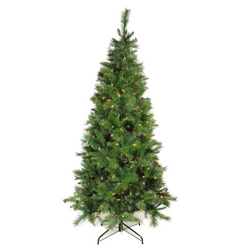 Northlight 7' Prelit Artificial Christmas Tree Slim Led Mount Beacon ...