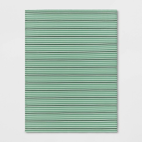 9'x12' Striped Indoor/outdoor Rug Green - Room Essentials™: Weather ...