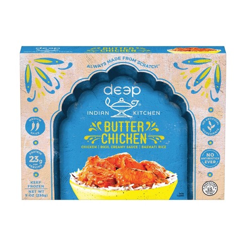 Deep Indian Kitchen Gluten Free Frozen Butter Chicken With Rice - 9oz ...