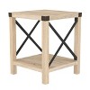 Sophie Rustic Industrial X Frame Side Table White Oak - Saracina Home ...