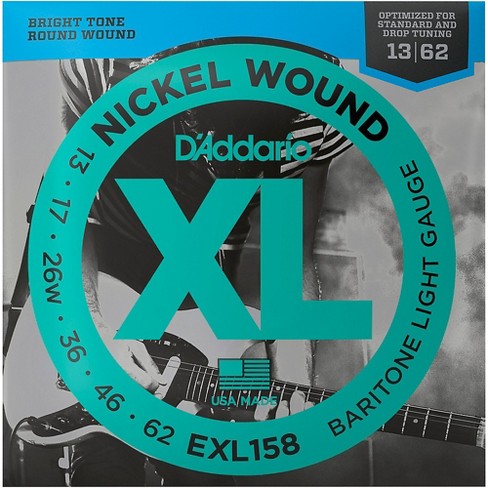 D'addario Exl158 Light Baritone Electric Guitar Strings : Target