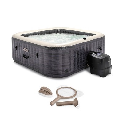 Intex 28451ep Purespa Plus Greystone Inflatable Square Hot Tub Spa, 94 ...