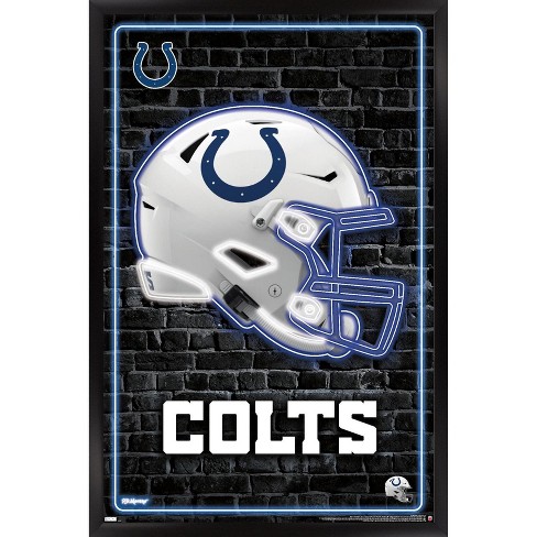 Trends International Nfl Indianapolis Colts - Neon Helmet 23 Framed ...