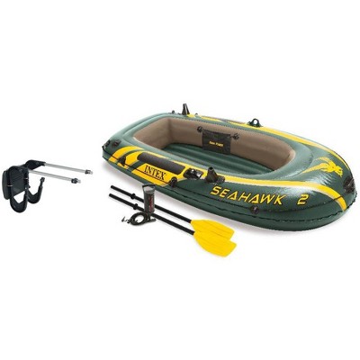 Intex Excursion 5 Person Inflatable 12v Transom Mount Boat Trolling ...