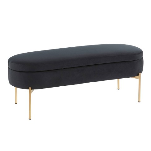 48" Chloe Contemporary Upholstered Storage Bench - Lumisource : Target