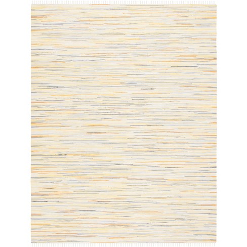 Rag Area Rug Rar129 Hand Woven Area Rug - Gold/multi - 8'x10 ...