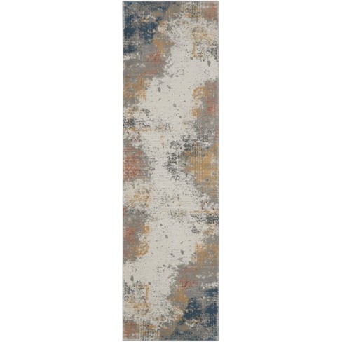 Nourison Rustic Textures Vintage Indoor Area Rug Grey/blue 2'2" X 7'6 ...
