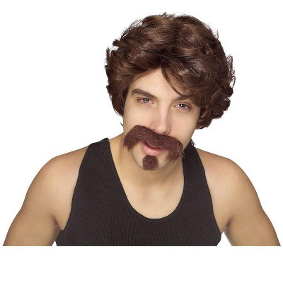 Rubies Men's Big John Brown Wig And Facial Hair Kit One Size Fits Most ...