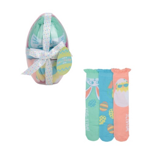 Easter Delight Crew Socks - 3-pack Of Adult Festive Holiday Socks : Target