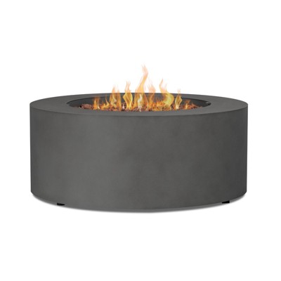 Aegean 36" Round Steel Propane or Natural Gas Fire Pit Table in ...