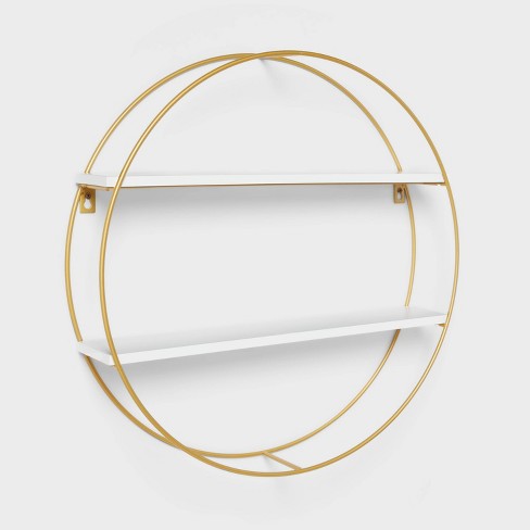 Kids' Round Shelf With Gold Wire - Pillowfort™ : Target