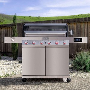 Monument Grills Denali 605Pro Series 6 Burner Stainless Smart Grill ...