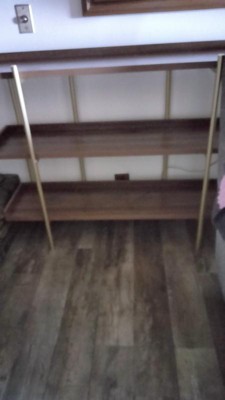 Merrick Lane Industrial Style Rustic Brown 3 Tiered Shelving Unit With ...