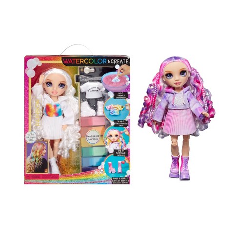 Rainbow High Watercolor & Create Fashion Diy Doll With Washable ...