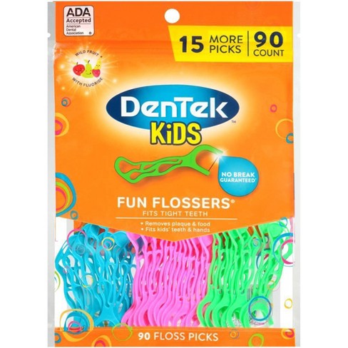 Dentek Kids Fun Flossers Floss Picks For Kids - 90ct : Target
