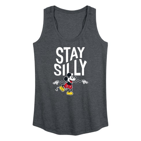 Women's Disney Stay Silly Graphic Racerback Tank - Heather Charcoal ...