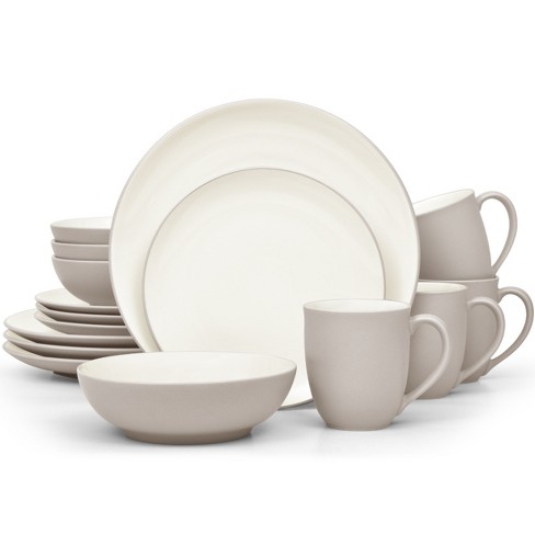 Noritake Colorwave Sand 16-piece Coupe Dinnerware Set, Service For 4 ...