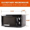 Commercial Chef Countertop Microwave Oven 0.6 Cu. Ft. 600w, Black : Target