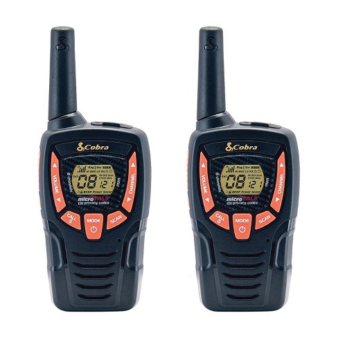 Cobra Microtalk® Gmrs/frs Walkie Talkies Pair, Black, Cxt390 In Blue ...