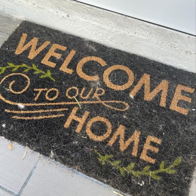 1'6"x2'6"/18"x30" Welcome To Our Home Doormat Black - Threshold™ : Target