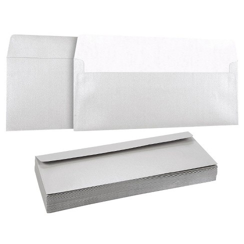 Juvale 50 Pack #10 Silver Business Envelopes For Office, Letters ...