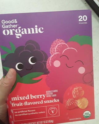 Organic Mixed Berry Fruit Snacks - 20ct - Good & Gather™ : Target