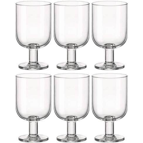 Bormioli Rocco Hosteria Goblet Stackable Wine Glasses, 6-piece, 11.75 ...