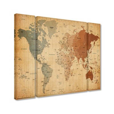 Trends International Map - World Time Zones Unframed Wall Poster Print ...