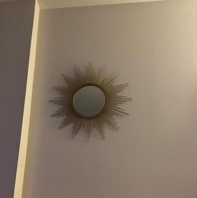 23" Metal Sunburst Wall Mirror Gold - Stonebriar Collection : Target