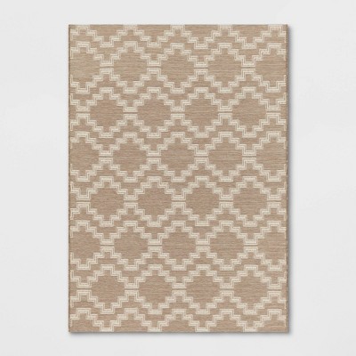 Check Diamonds Outdoor Rug Tan - Threshold™ : Target