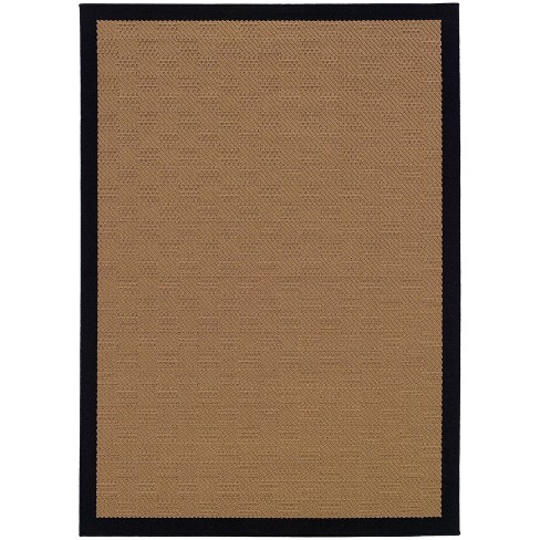 Lindos Neutral Border Rug Beige/black - Captiv8e Designs : Target