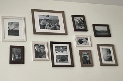 10pc Bordeaux Frame Box Set White/black/natural Wood - Kate And Laurel ...