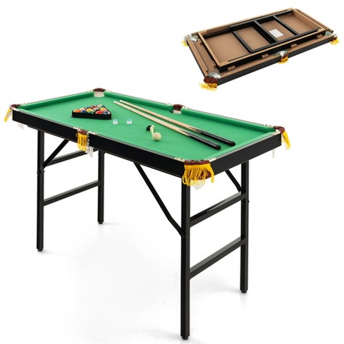 Costway 47" Folding Billiard Table Pool Game Table Indoor Kids W/ Cues ...