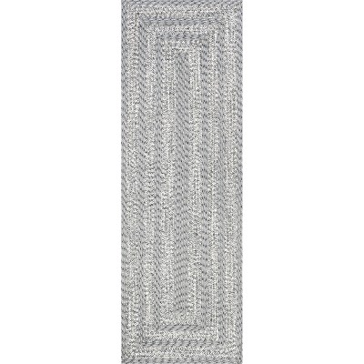 Nuloom Wynn Braided Indoor/outdoor Area Rug, Runner 2' 6" X 8', Salt ...