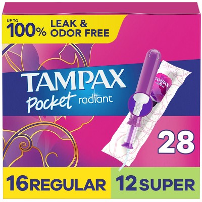 Tampax Radiant Light And Regular Duo-pack Tampons - 26ct : Target