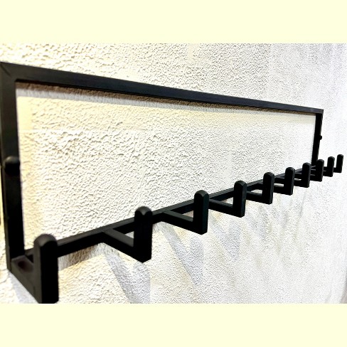 Metal Coat Rack Wall Mounted – Multi-hook Hanging Rack For Coats, Bags ...
