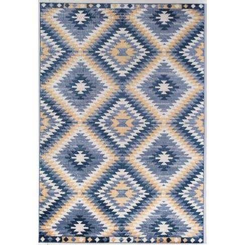 Cosmoliving By Cosmopolitan Soleil Br30j Kilim Denim Area Rug, 8'x10 ...