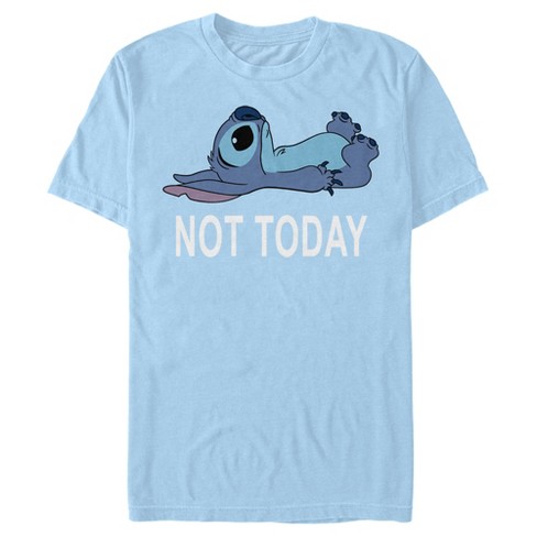 Men's Lilo & Stitch Not Today T-shirt - Light Blue - Large : Target