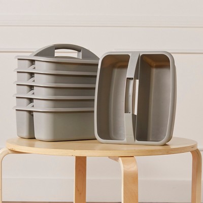 ECR4Kids 2-Compartment Large Plastic Caddy, Multipurpose Organization ...