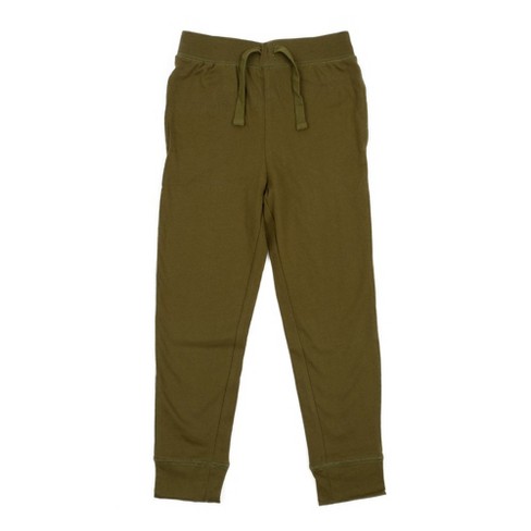 Leveret Kids Drawstring Pants Cotton Olive 10 Year : Target