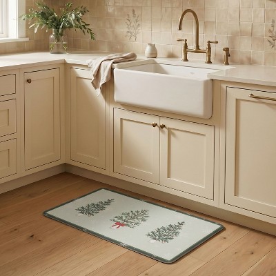 Laura Ashley Christmas Hollybrook Anti-Fatigue Kitchen Wellness Mat ...