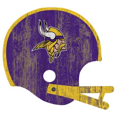 Nfl Minnesota Vikings Fan Creations Distressed Wood Logo 11"x19" Sign ...